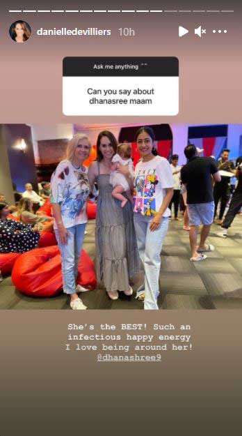 AB de Villiers Wife Danielle Swart praises Yuzvendra Chahal wife ...