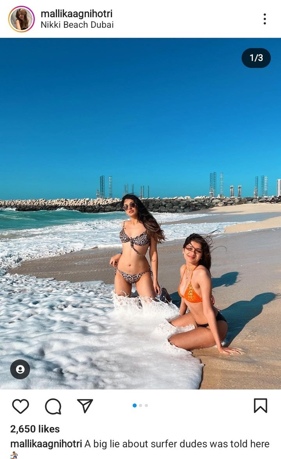 Vivek Agnihotri s Daughter Mallika Agnihotri hot and glamorous photos in bhagwa bikini | PHOTOS ...