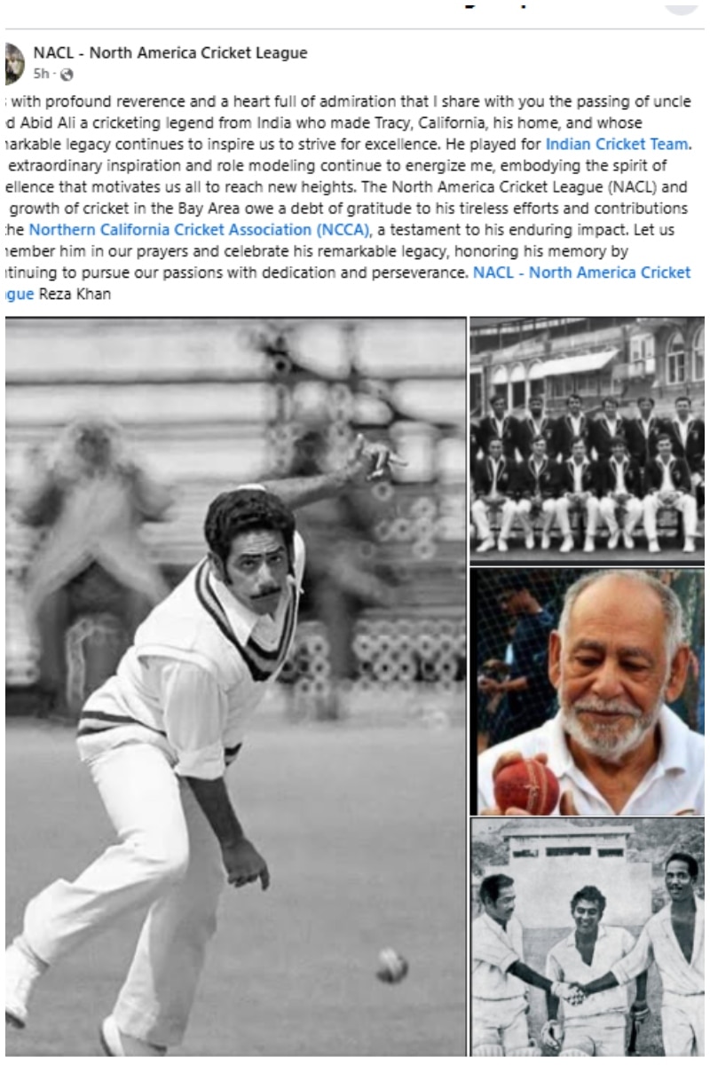 Bad news before IPL Former Indian cricketer Syed Abid Ali dies aged 83 ...