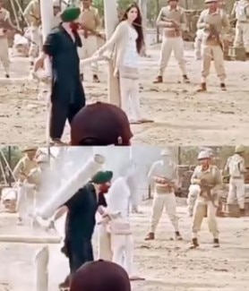 Gadar 2 Tara Singh time breaks off cement pole just for his love Sakina ...