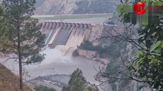 india opened 5 gates of reasi salal dam built on chenab river jammu and ...