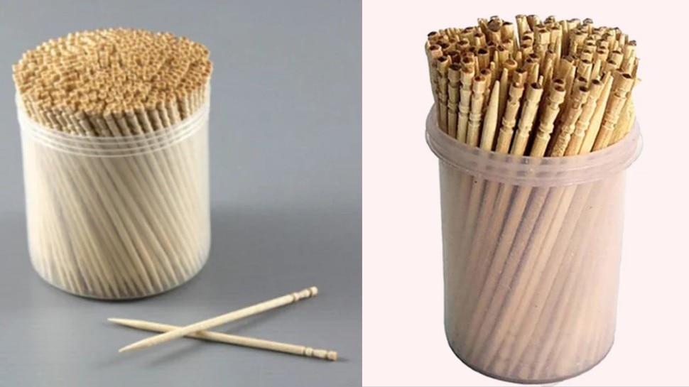 why is there a screw like design on the back of the toothpick know the ...